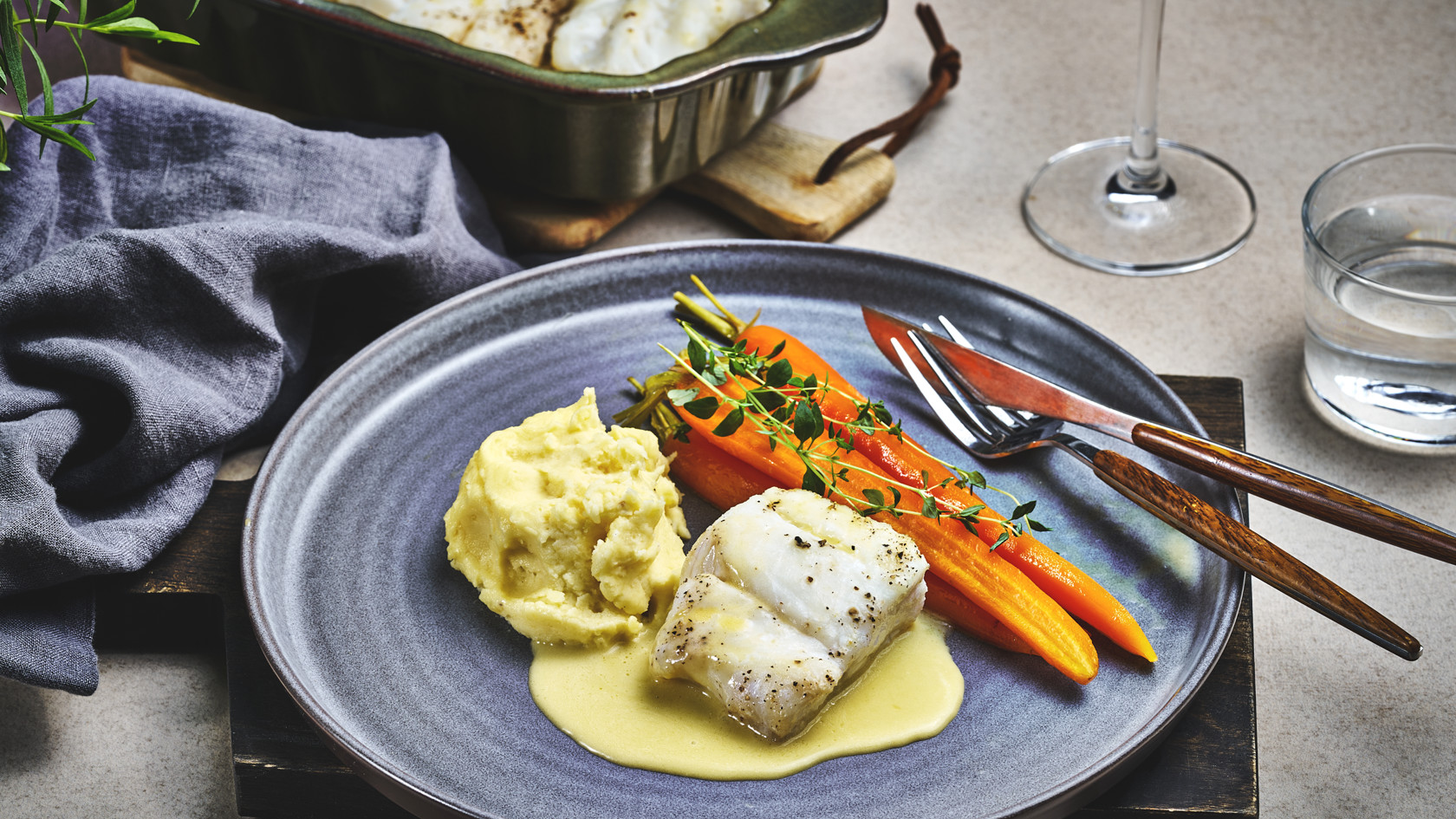 Juletorsk med mandelpotetpuré